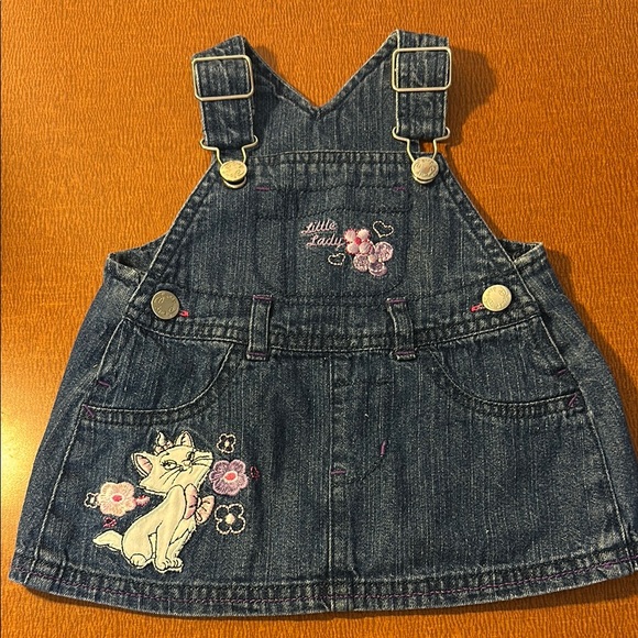 Disney | Bottoms | Disney Denim Overalls With Aristocats Embroidery ...